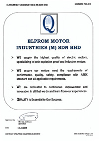 Explosion Proof - Elprom Motor Industries (M) Sdn Bhd